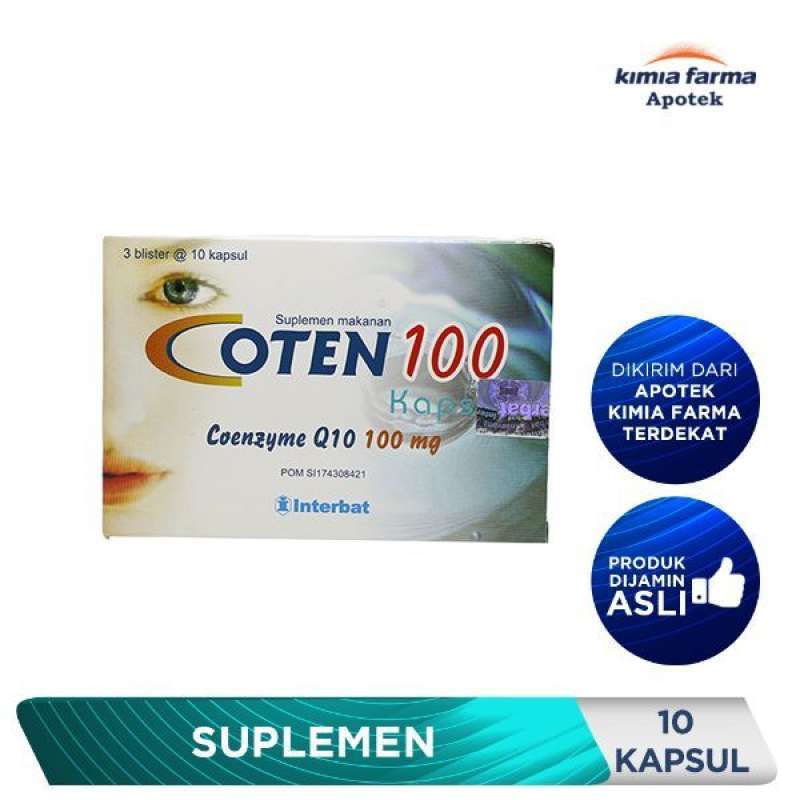Jual Coten 100 Mg Blister 10 Kapsul / Suplemen Kesehatan / Kimia Farma ...