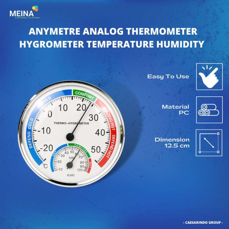 Jual ANYMETER ANALOG THERMOMETER TEMPERATURE HUMIDITY / TERMOMETER ...