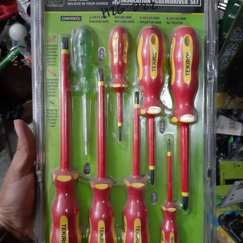 Promo Tekiro Japan 8 Pcs Insulation Screwdriver Set/ Obeng Listrik ...