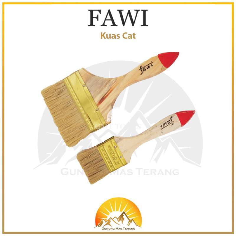 Jual Fawi 633 Kuas Cat Tembok Dinding Kayu Besi 1 1.5 2 2.5 3 4 Gagang ...