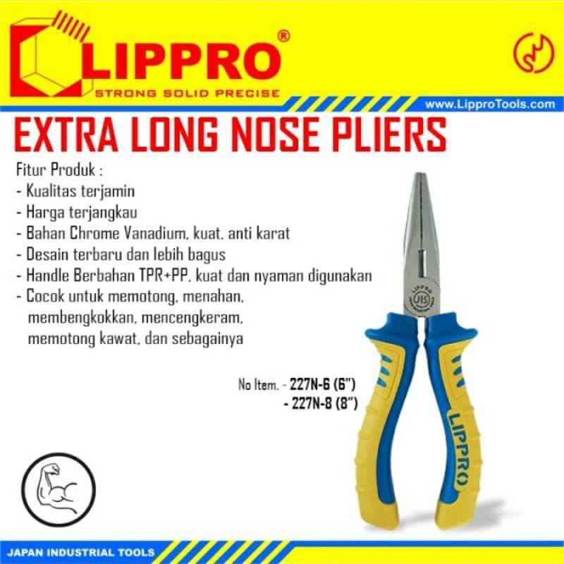 Jual Tang Lancip Lipro 6 Long Nose Plier Original Murah - Harga Diskon ...
