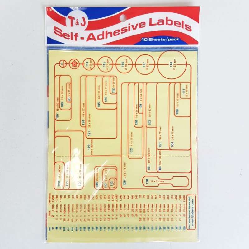 Promo Label harga Stiker nama Tom and Jerry Labels T&J No 123 Diskon 8% ...