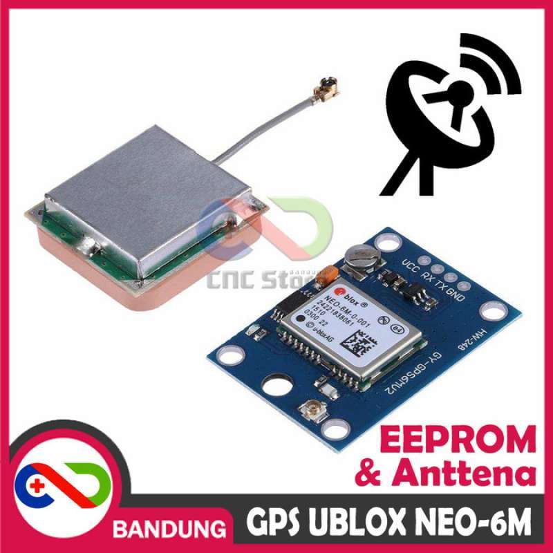 Jual [Cnc] Gps Ublox Neo-6M Gy-Neo6Mv2 With Eeprom & Antenna Module Terbaru di Seller X.BOG ...