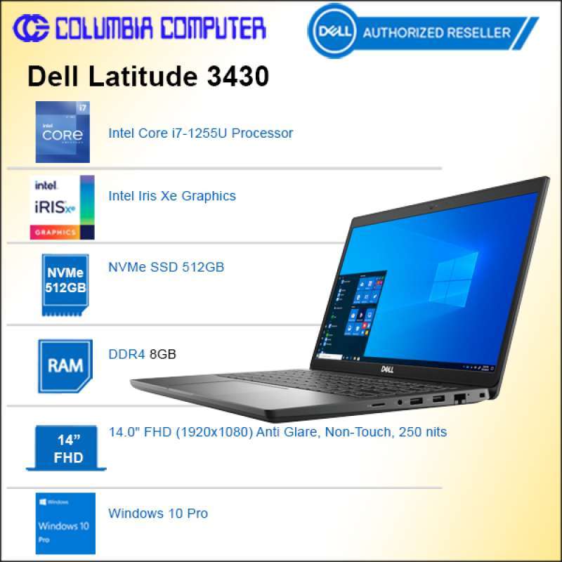 Jual Dell Latitude 3430 I7-1255u 8gb 512gb Iris 14fhd Win 10 Pro Di ...