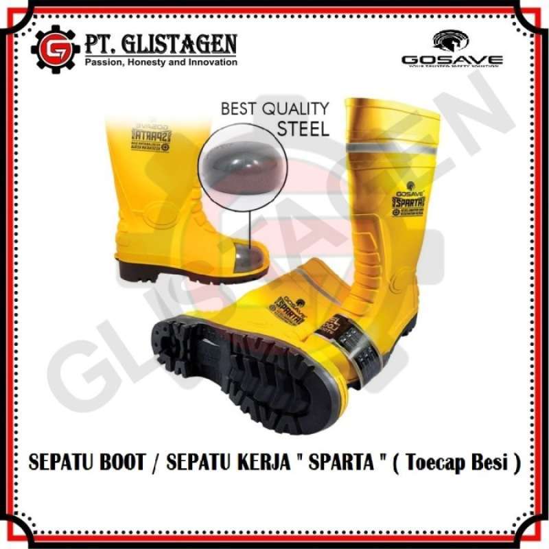 Promo Sepatu Boot Safety Kerja Rubber Gosave Sparta With Steel Toe ...