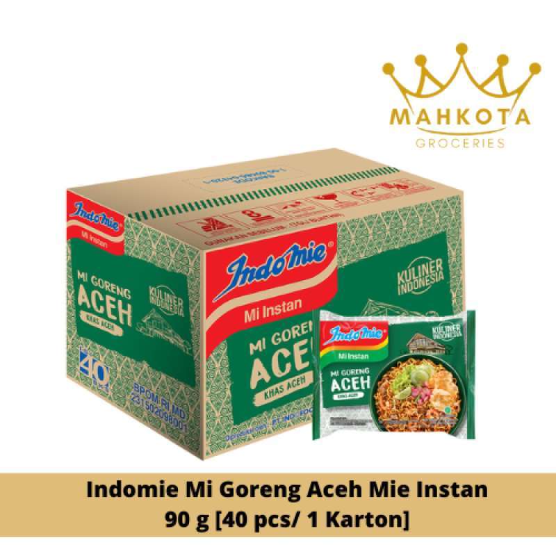 Promo Indomie Mi Goreng Aceh Mie Instan [90 g/ 40 pcs/ Karton] Diskon 9 ...