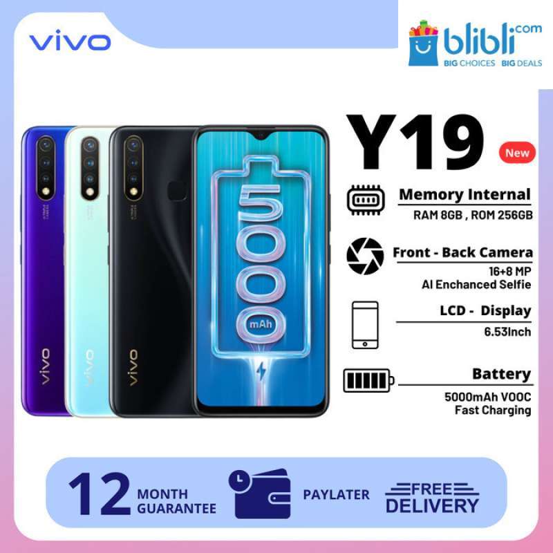 Jual Vivo Y19 Ram8 Spesifikasi Original, Murah & Diskon Harga Februari 2024 | Blibli