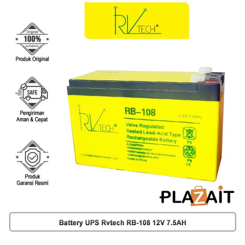 Jual Battery Ups Rvtech Rb-108 12v 7.5ah Di Seller Pt. Primajaya Multi Technology - Pt ...