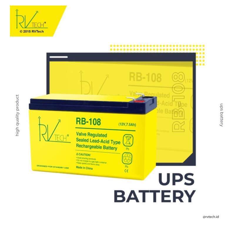 Jual Battery Ups Rvtech Rb-108 12v 7.5ah Di Seller Pt. Primajaya Multi ...