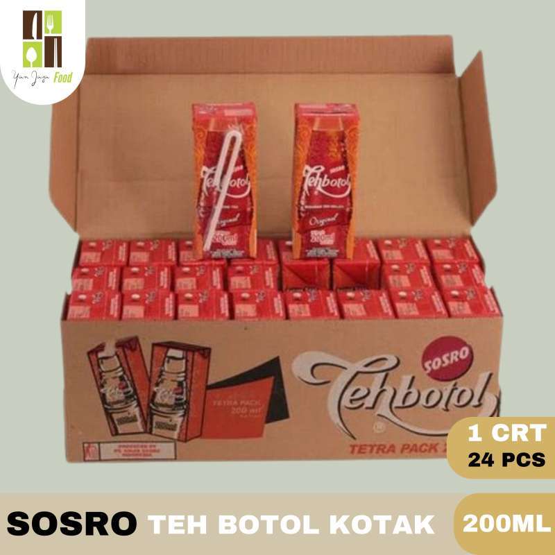 Jual Teh Botol Sosro / Teh Botol Original / Kemasan Kotak 200 ML 1 KARTON / 24 PCS di Seller Yan ...