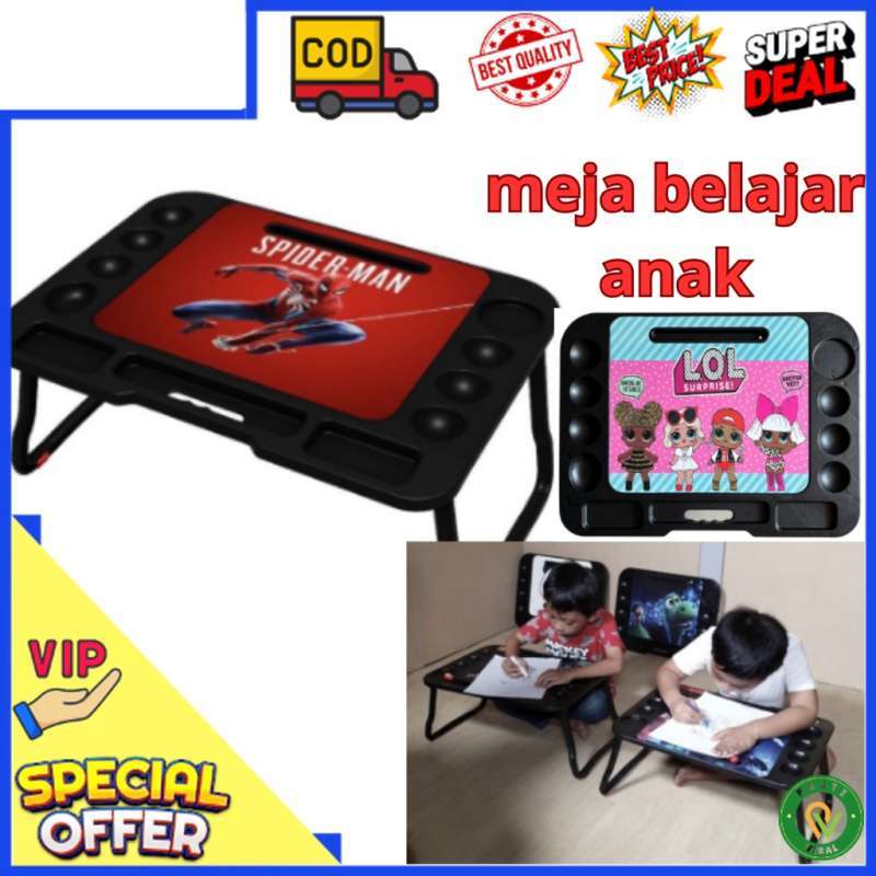 Promo Meja Anak Belajar Plastik Karakter Bukan Ikea / Meja Lipat ...