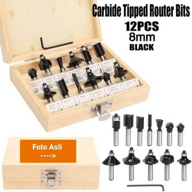 Promo Router 12 Set - Mata Profil - Mata Router Black Diskon 23% Di ...