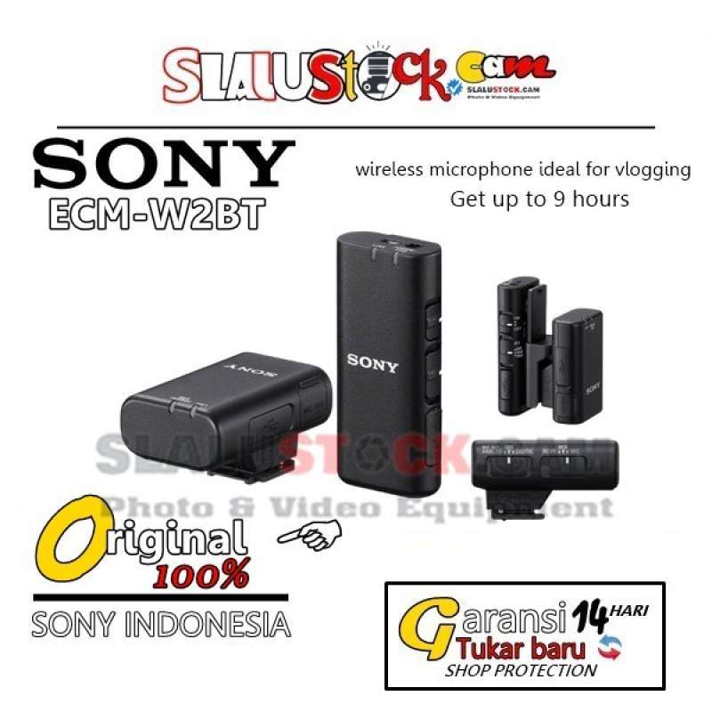 Promo Sony ECM-W2BT Camera-Mount Digital Bluetooth Wireless MicrophoneSystem Diskon 33% di ...