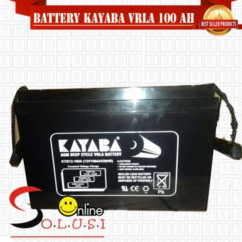 Promo BATTERY/AKI VRLA KAYABA 100 AH 12V Diskon 23% di Seller Dapuraku ...