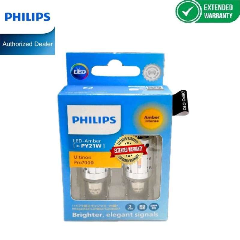 Jual Philips Ultinon Pro7000 LED PY21W S25 CANbus Lampu Sein Riting ...