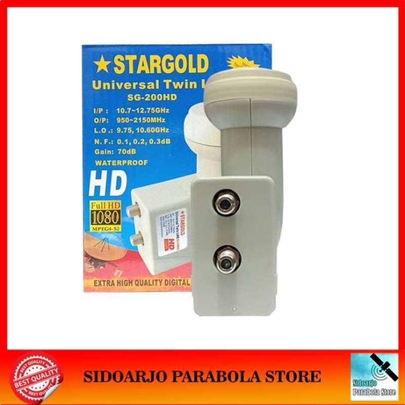 Promo Lnb Parabola Stargold Sg200 Ku Band Dual Output Untuk 2 Receiver ...