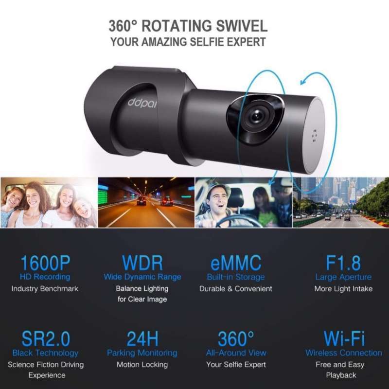 Jual Ddpai Mini 3 32gb Dashcam - Dashboard Camera Hd 1080p Wifi G ...
