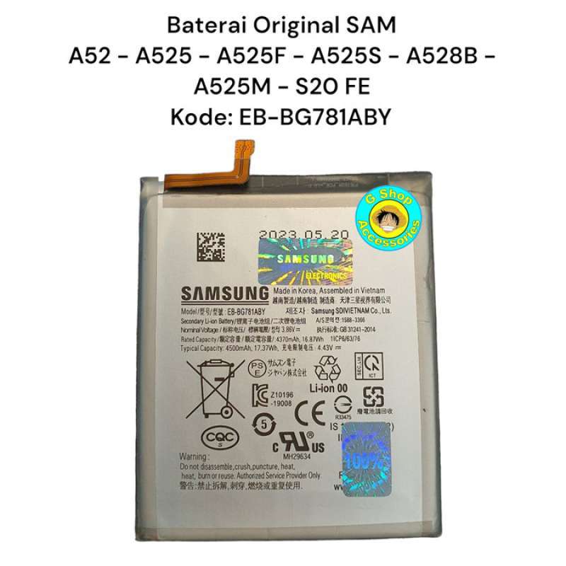 Promo Promo Terbatas !!!!! Baterai Batre Original Samsung A52 A525f S20 ...