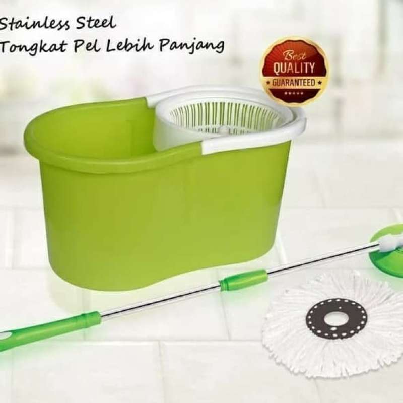 Promo Pel Putar Lantai Mirip +tempat/spin Mop/alat Pel Lantai Putar ...