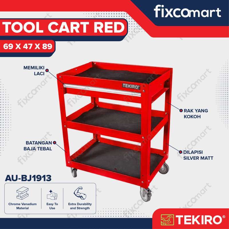 Jual Tekiro Red Tool Cart (merah) Di Seller Fixcomart.com Official ...