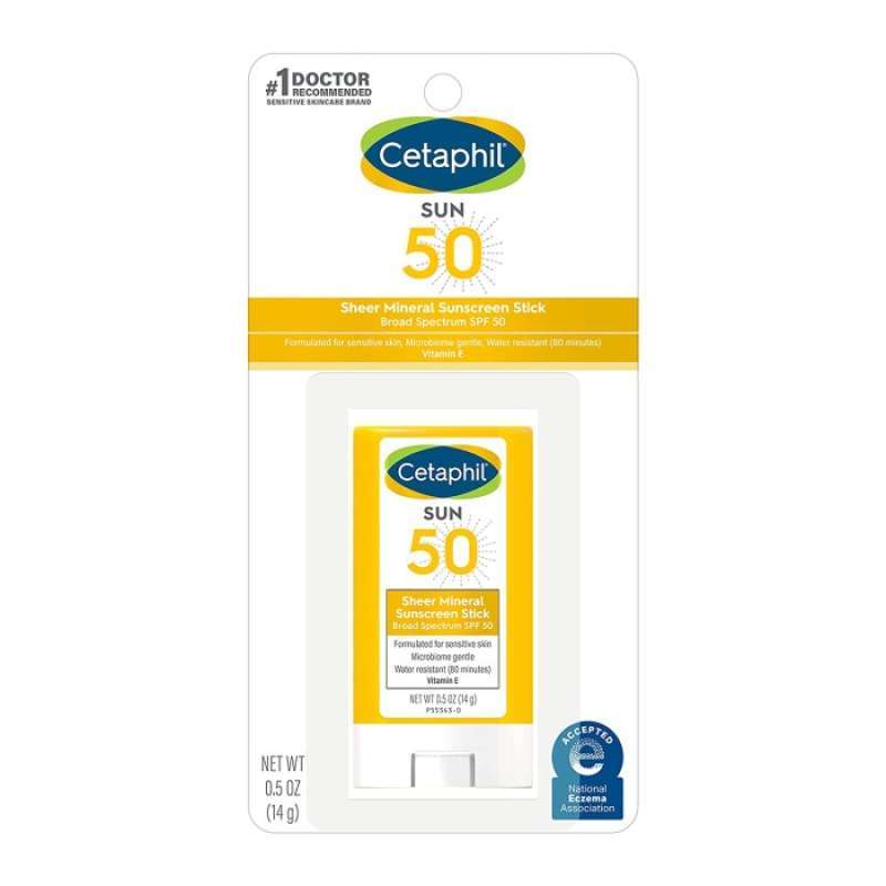 Jual Cetaphil Sheer Mineral Sunscreen Stick Zinc Titanium Sensitive Spf ...