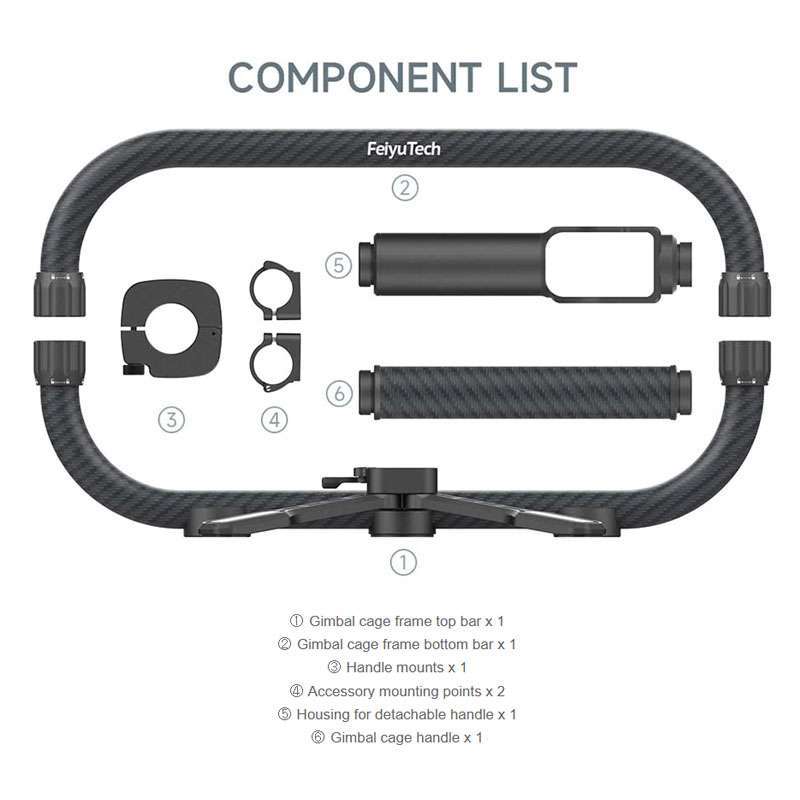 Promo Jpc Kemang Feiyu Carbon Fiber Dual Handle Grip Cage For Feiyutech ...