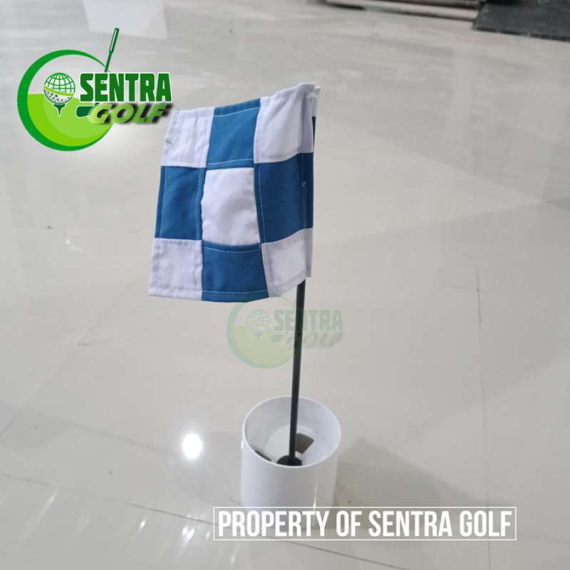 Promo 1 Paket Hole Cup Golf - Tiang Golf Bendera - Bendera Golf - Biru ...