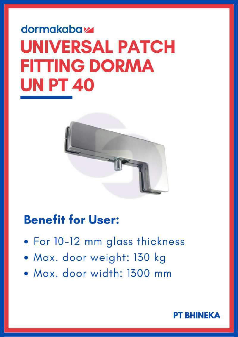 Promo Dorma Patch Fitting UN PT 40 Diskon 23% di Seller CV. Kenesi ...