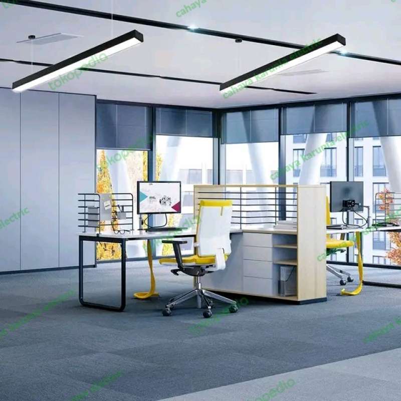 Jual Lampu Gantung/lampu Office/lampu Hangging/ 40 Watt Led Hitam Dan ...