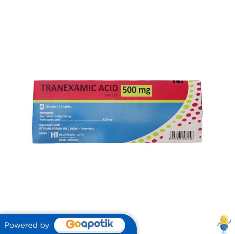 Jual TRANEXAMIC ACID HEXPHARM 500 MG BOX 100 TABLET di Seller Apotek ...