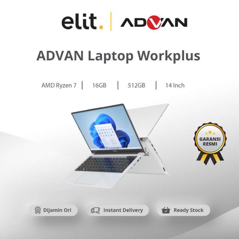 Jual Advan Laptop Workplus (ryzen7-7735hs/16gb/512gb/14''fhd Ips/win11 ...