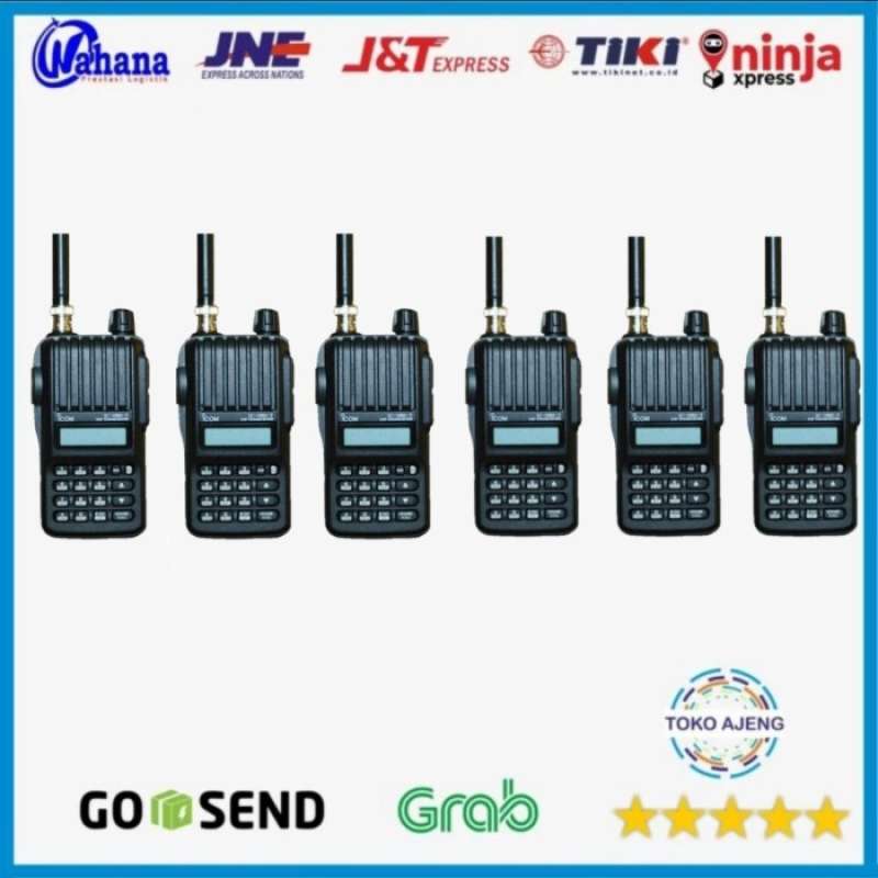 Promo Paket 6 Unit Radio HT Icom V80 IC-V80 VHF Lithium Handy Talky ...