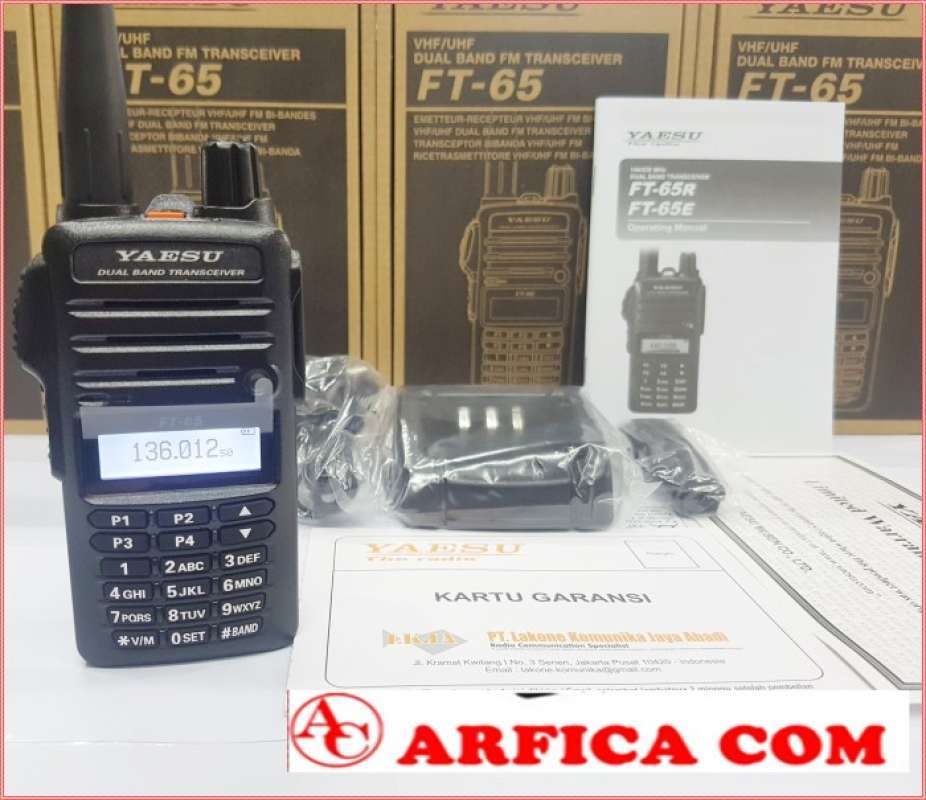 Promo HT YAESU FT-65 R/E DUALBAND RESMI - HT YAESU FT 65 R/E Diskon 23% di Seller PT. Wakasa ...
