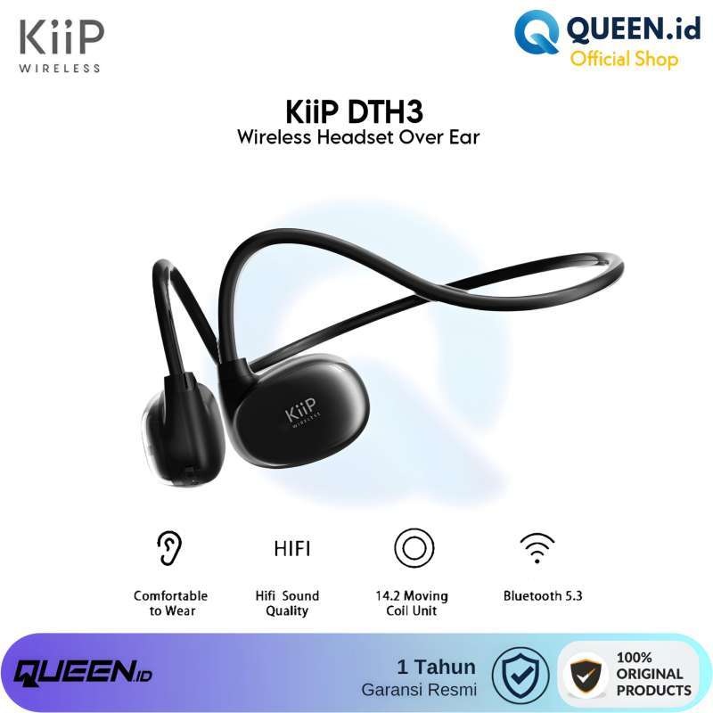 Promo Kiip Dth3 Wireless Bluetooth Headset 5.3 Headphone Earphone Over ...
