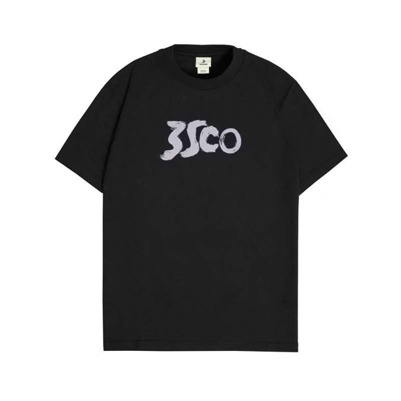 Jual 3second Men's T-shirt Short Sleeve Rare Cotton Brush Typo Logo ...