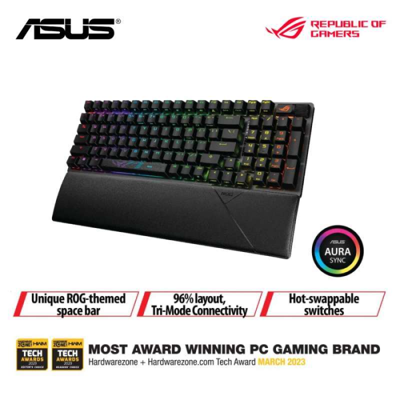 Promo Asus Rog Strix Scope Ii 96 Wireless Gaming Keyboard Diskon 2 Di
