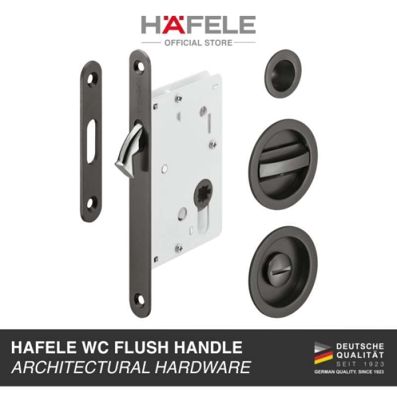 Jual Hafele Slide Lock & Handle Set - Set Kunci Pintu Geser - Hitam ...