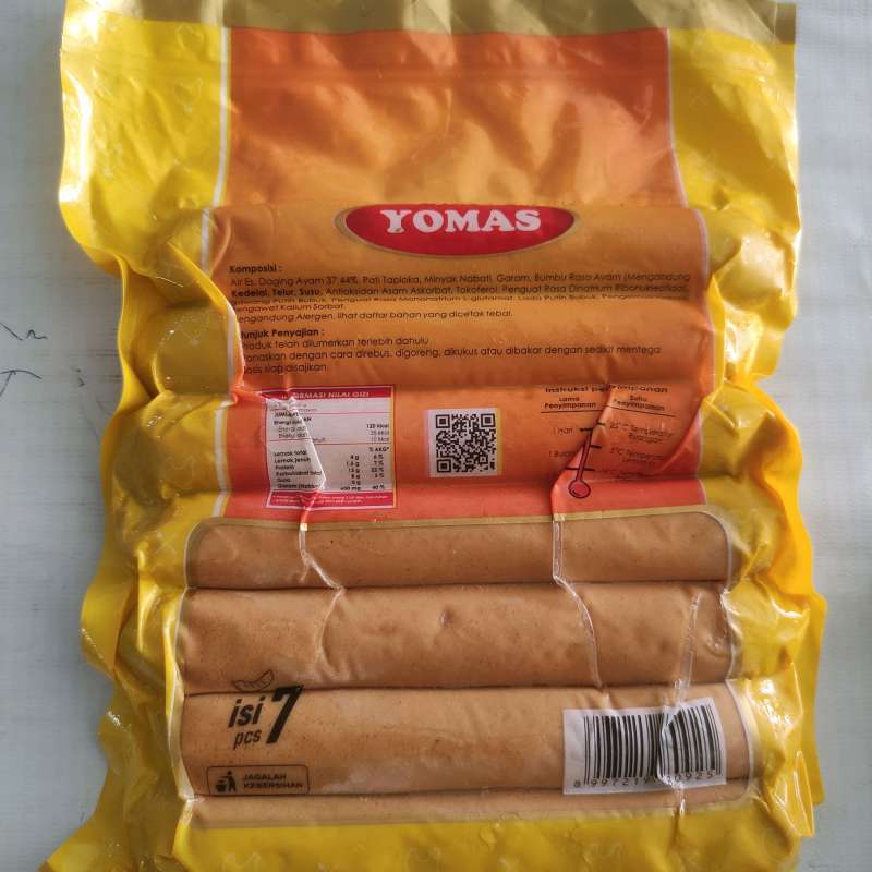 Jual Yomas Sosis Ayam Bakar Jumbo( Isi 7) 500g Di Seller Wahana Food ...