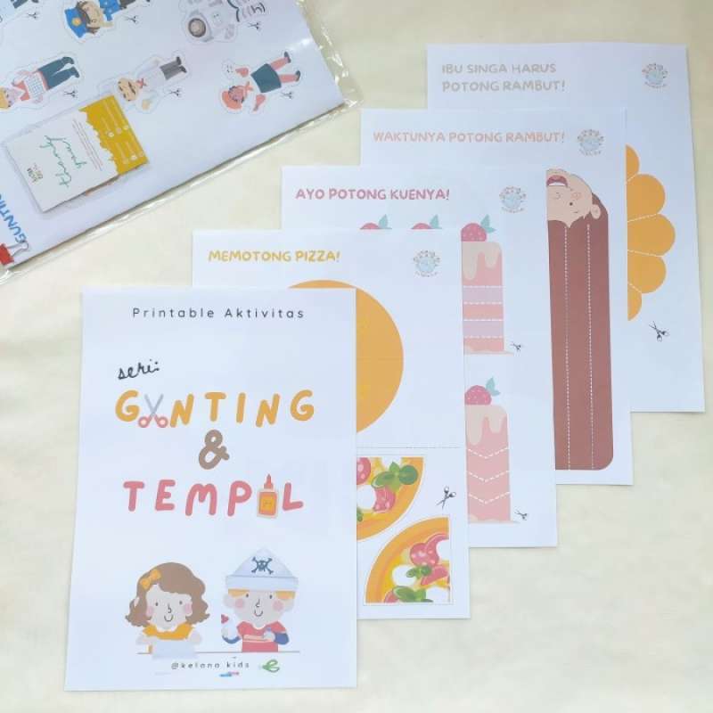 Promo Worksheet Aktivitas Gunting Tempel Gratis Gunting dan Glue Stick ...