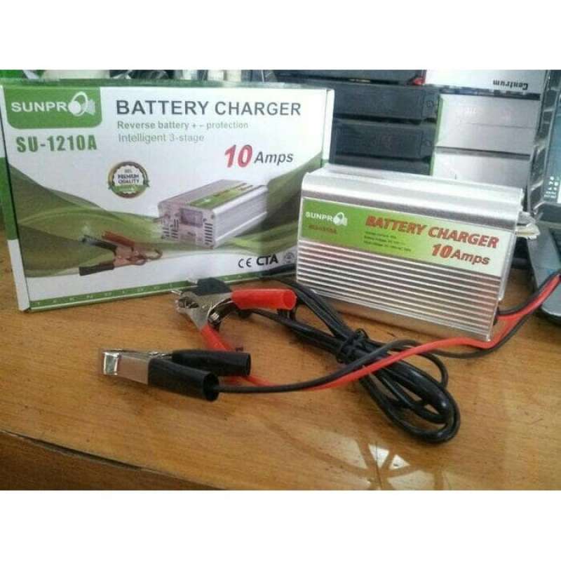Promo Charger Accu Cas Aki Otomatis 10a Dengan Ampere Meter Diskon 23% ...