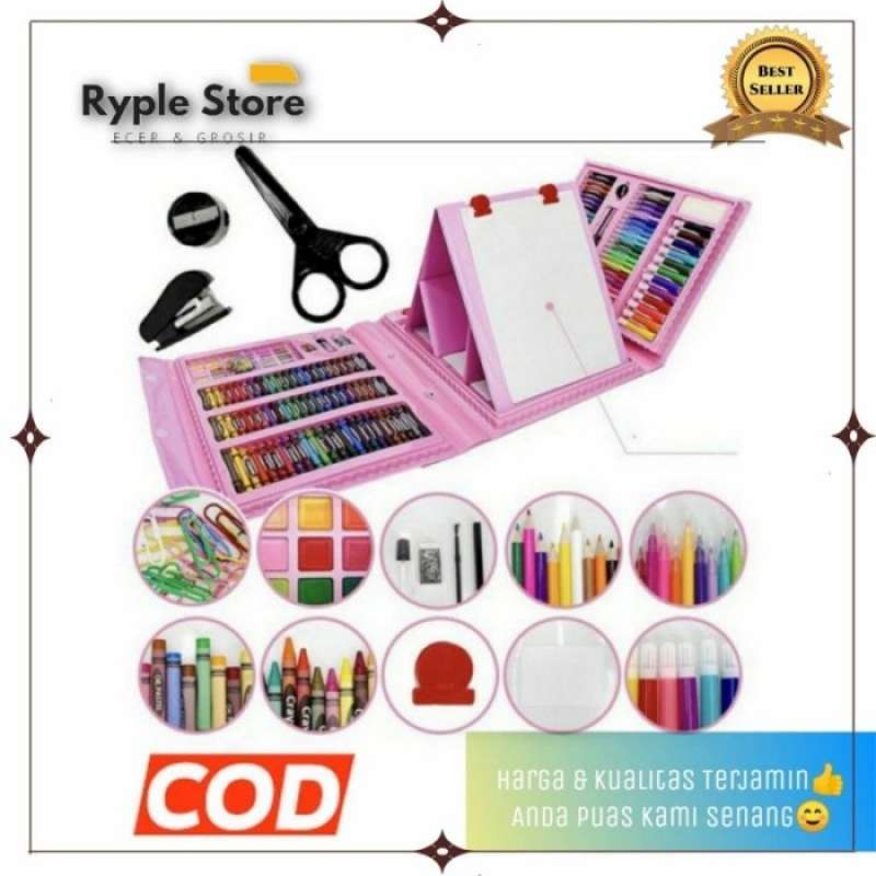 Jual Alat Menggambar Anak Art Set Crayon 208 Pics Di Seller Super ...
