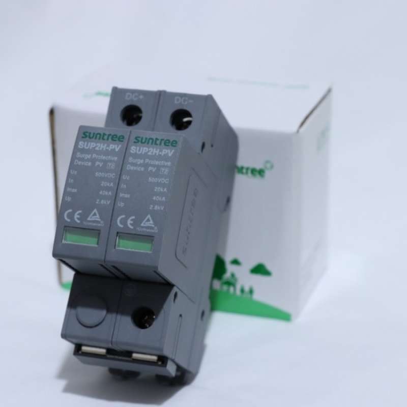 Promo Dc Spd Surge Protection Device Suntree 2 Pole 500 Vdc 20-40 Ka ...