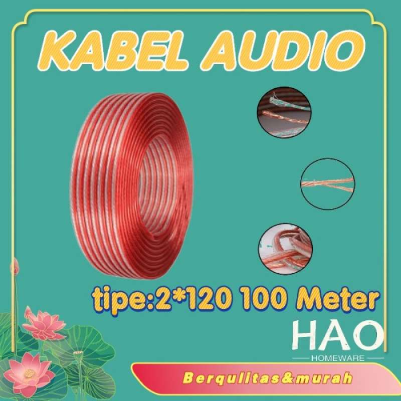 Promo Kabel Listrik Transparan/kabel Audio/2x120 100meter Diskon 33% Di ...