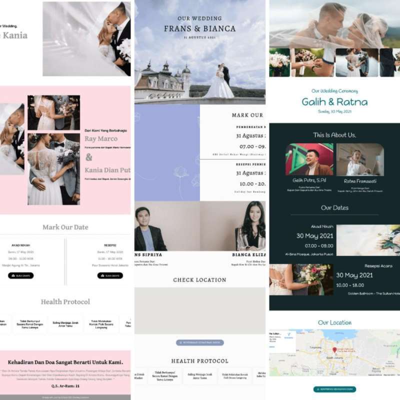 Promo 125 Template Website Undangan Pernikahan Digital Wordpress ...