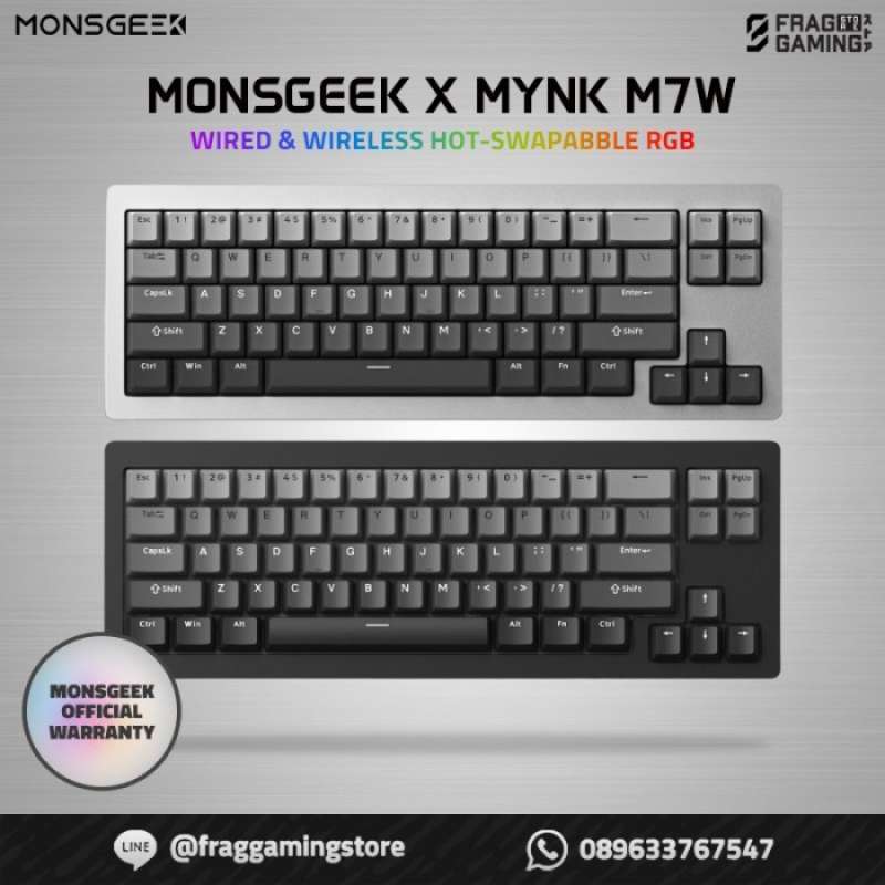 Promo MONSGEEK M7W x MYNK M7W Mechanical Keyboard Aluminium 65% ...