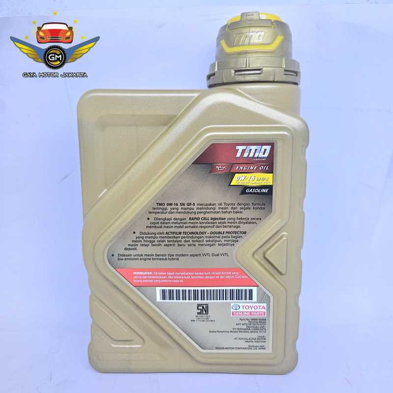 Promo Oli Tmo 0w-16 1liter Full Synthetic Sn-gf5 08880-85666 Original ...