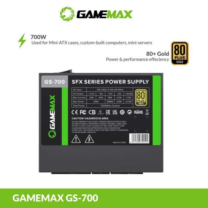 Jual Power Supply Gamemax Gs-700 80+ Bronze Sfx - Psu 700watt Sfx Di Seller Mantap Baru - Mantap ...