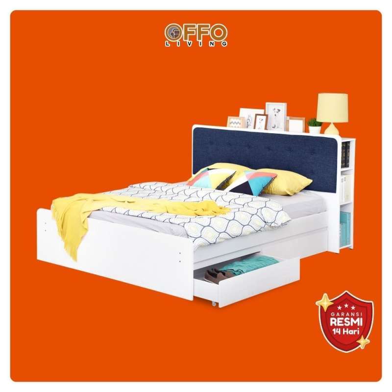 Promo Offo Living - Ranjang Eclipse White Dengan Laci Diskon 50% Di ...