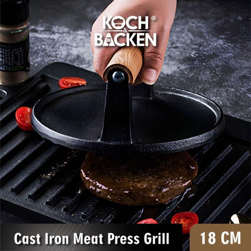 Jual Koch&backen Cast Iron Meat Press Grill Alat Cetak Daging Burger Di ...
