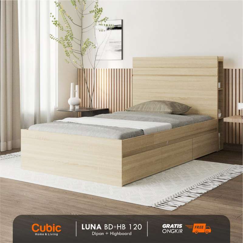 Jual Cubic Dipan Kasur Minimalis / Ranjang Tempat Tidur / LUNA HBD 120 ...